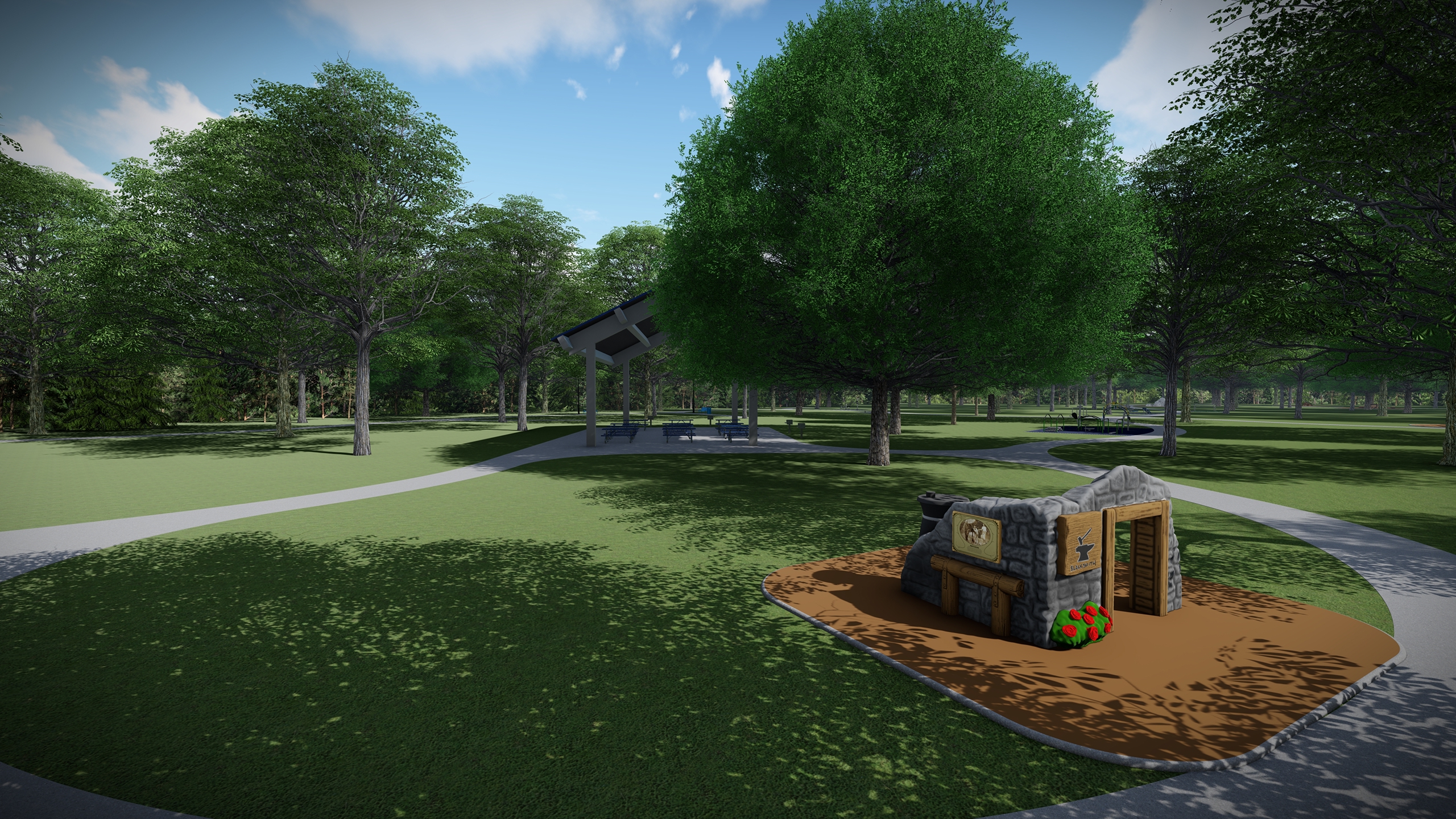 Pavilion rendering - BCBST News Center